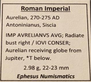 Aurelian, 270-275 AD - AE antoninianus - IOVI CONSER reverse | Roman ...