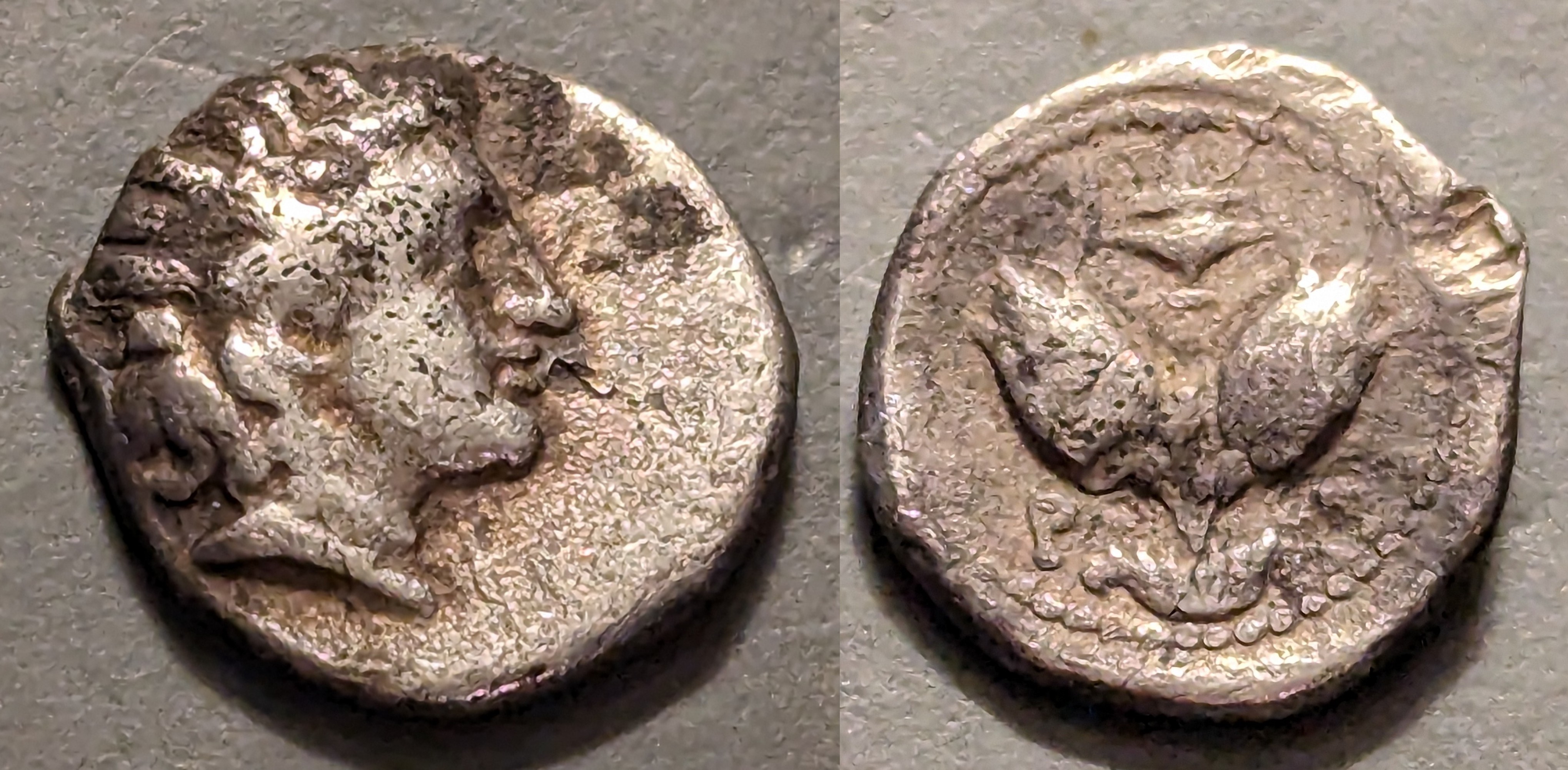 Islands off Caria, Rhodes. AR diobol, 275-250 BC | Greek Coins