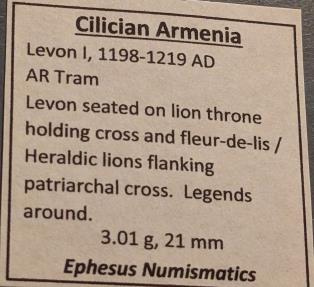 Medieval Armenia, Levon I, 1198-1219, silver tram | Medieval Coins