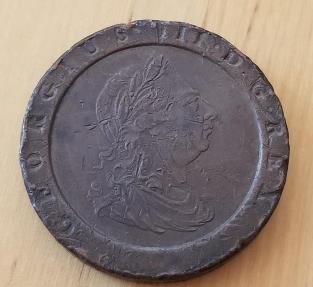 Large 1797 2 Pence copper coin - dings | European Coins