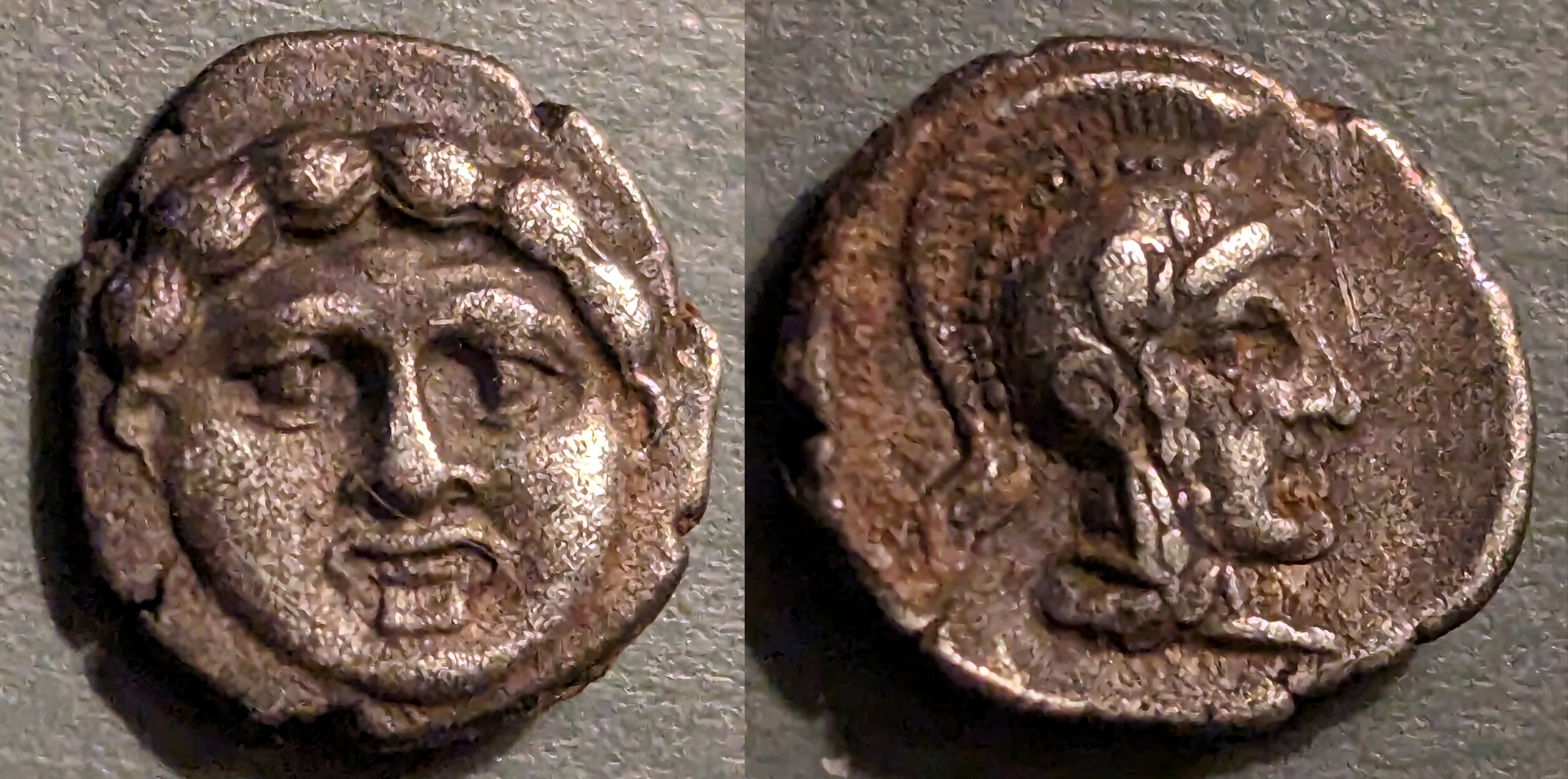 Pisidia, Selge, AR Obol, Gorgoneion / Athena | Greek Coins