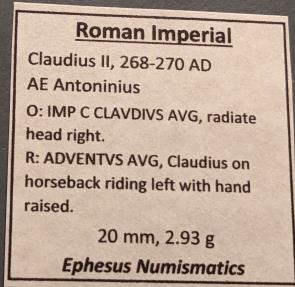 Attractive Claudius Gothicus, 268-270 AD, ADVENTVS AVG | Roman Imperial ...