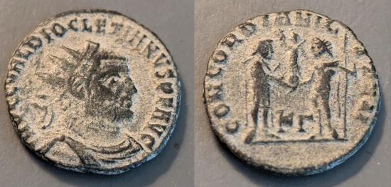 Diocletian, 284-305 AD. AE19, CONCORDIA MILITVM | Roman Imperial Coins