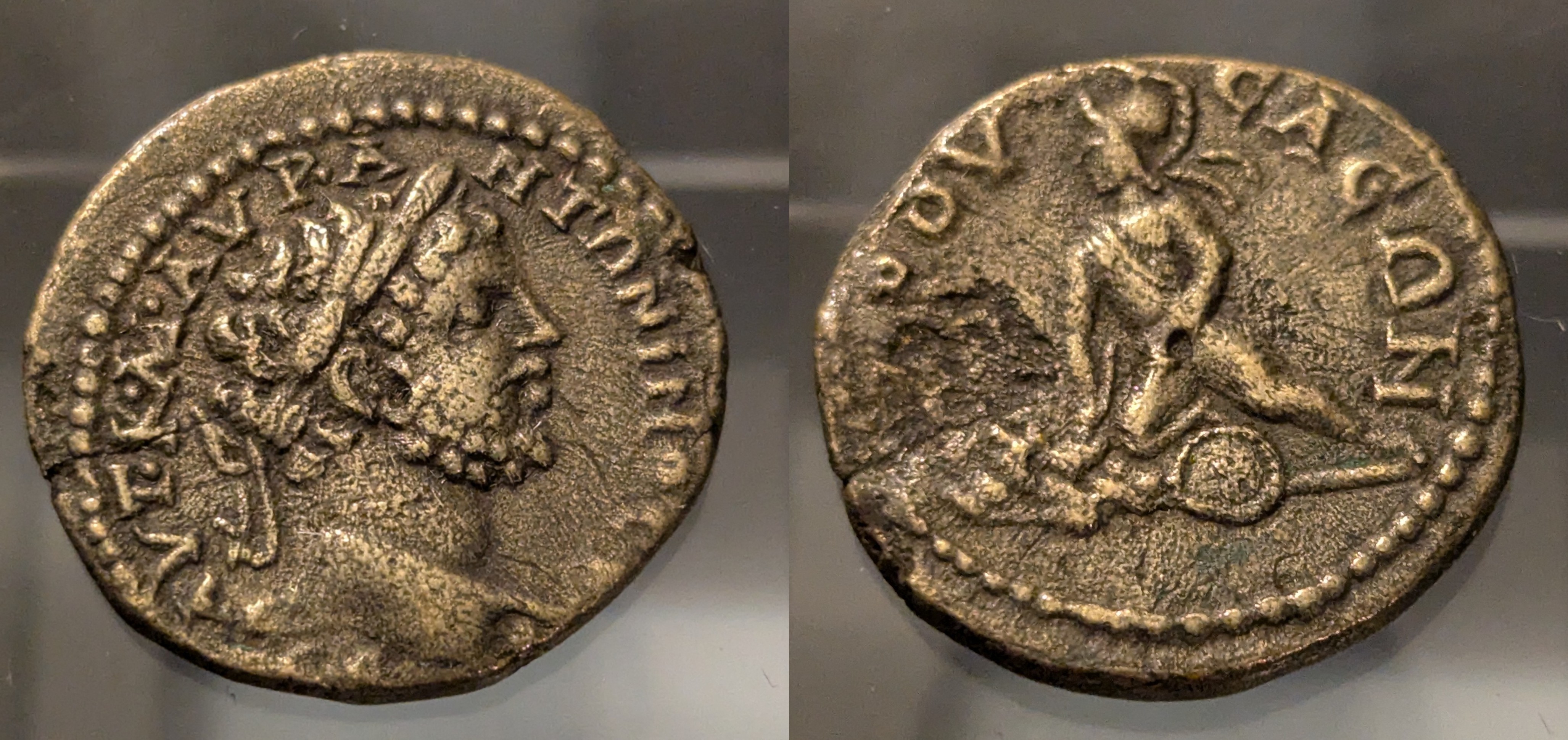 Roman Provincial. Caracalla, 198-217 AD. Ajax on reverse | Roman ...