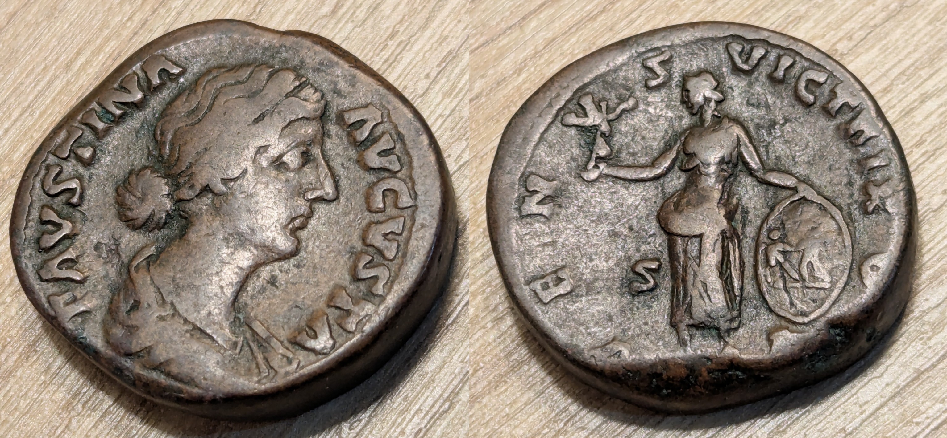 Faustina II, 147-176 AD. AE sestertius. Venus | Roman Imperial Coins