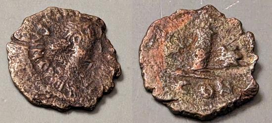 Justin I & Justinian I, 527 AD. AE decanummium - rare | Byzantine Coins