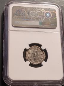 Geta, 209-211 AD. Silver denarius, NGC XF | Roman Imperial Coins