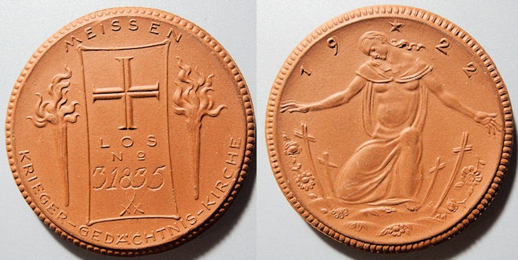 Meissen porcelain lottery token - Germany - 1922 | European Coins