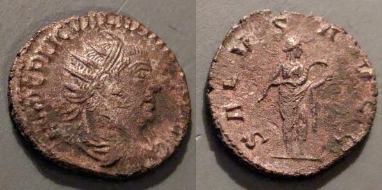 Valerian I, 253-260 AD. Rome mint, Salus reverse. Apparently rare