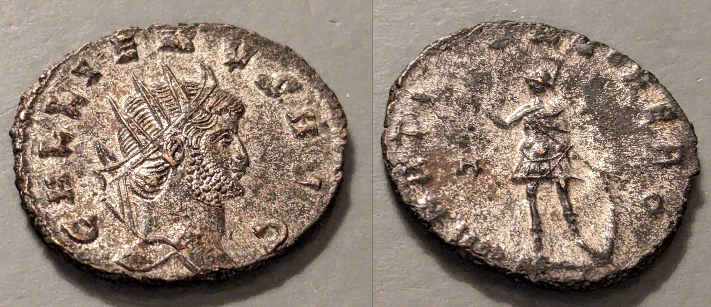 Gallienus, minted 265-268 AD, silvered antoninianus - Mars | Roman ...