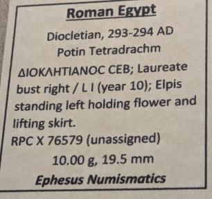 Roman Egypt, Diocletian, potin tetradrachm. Elpis | Roman Provincial Coins