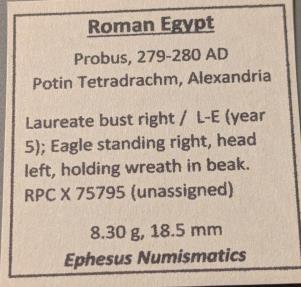 Roman Egypt, Probus, 279-280 AD. Potin tetradrachm | Roman Provincial Coins