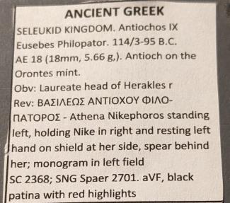 Seleucid. Antiochus IX Eusebes Philopater. 114-95 BC | Greek Coins