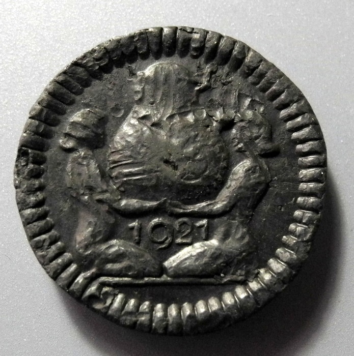 German black porcelain coin - Hohr, Coblenz - 50 pfennig | European Coins