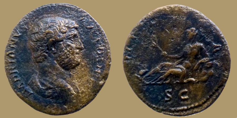Hadrian - Dupondius - HISPANIA - RIC.852 - R! | Roman Imperial Coins