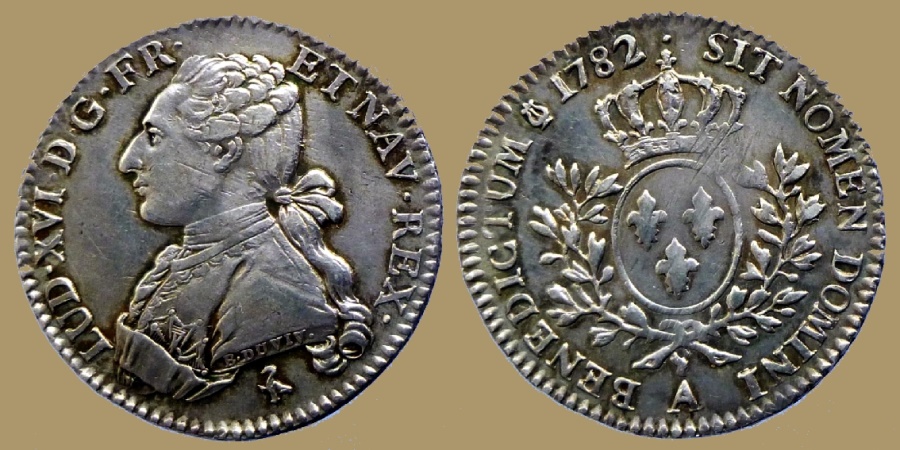 France - Louis XVI - 1/5 ecu 1782 A - nice | European Coins