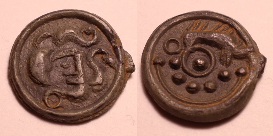 Celtic GAUL, Suessiones - Potin au sanglier - high grade | Celtic Coins