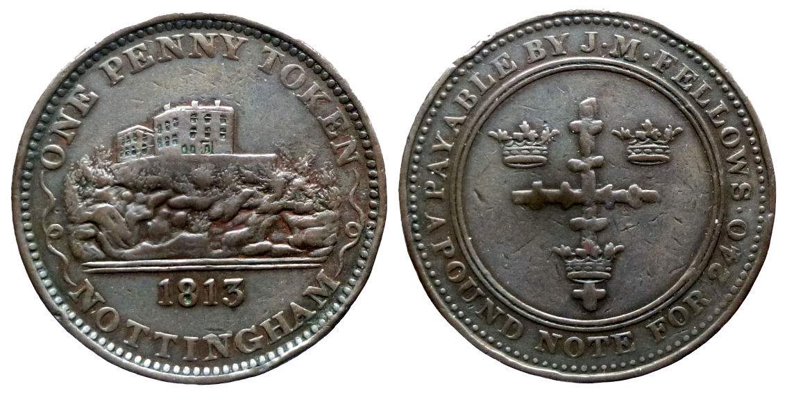 Great Britain - NOTTINGHAM - PENNY TOKEN 1813 - J.M. FELLOWS | European ...