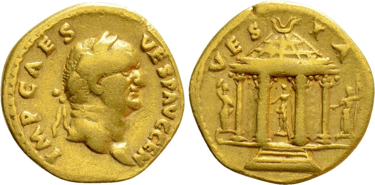 VESPASIAN (69-79). GOLD Aureus. Rome. | Roman Imperial Coins