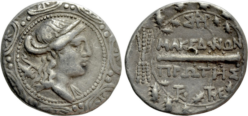 MACEDON UNDER ROMAN PROTECTORATE. First Meris. Tetradrachm (Circa 167 ...