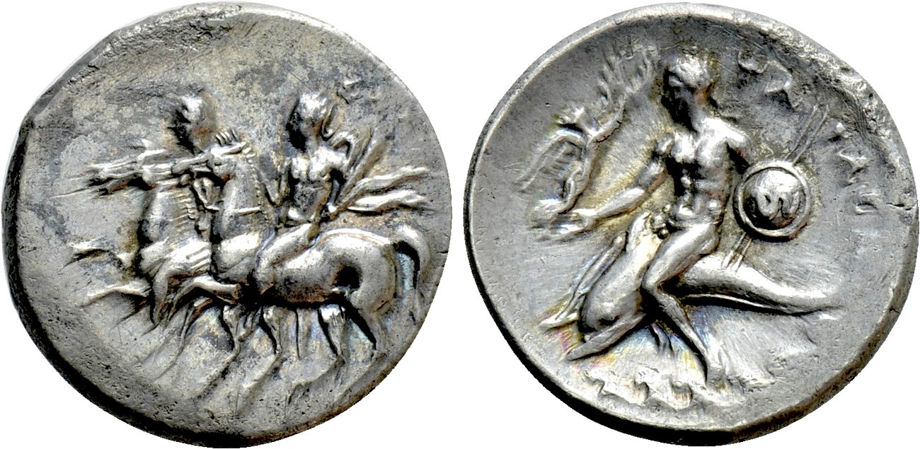 CALABRIA. Tarentum. Nomos (Circa 280-272 BC). | Greek Coins