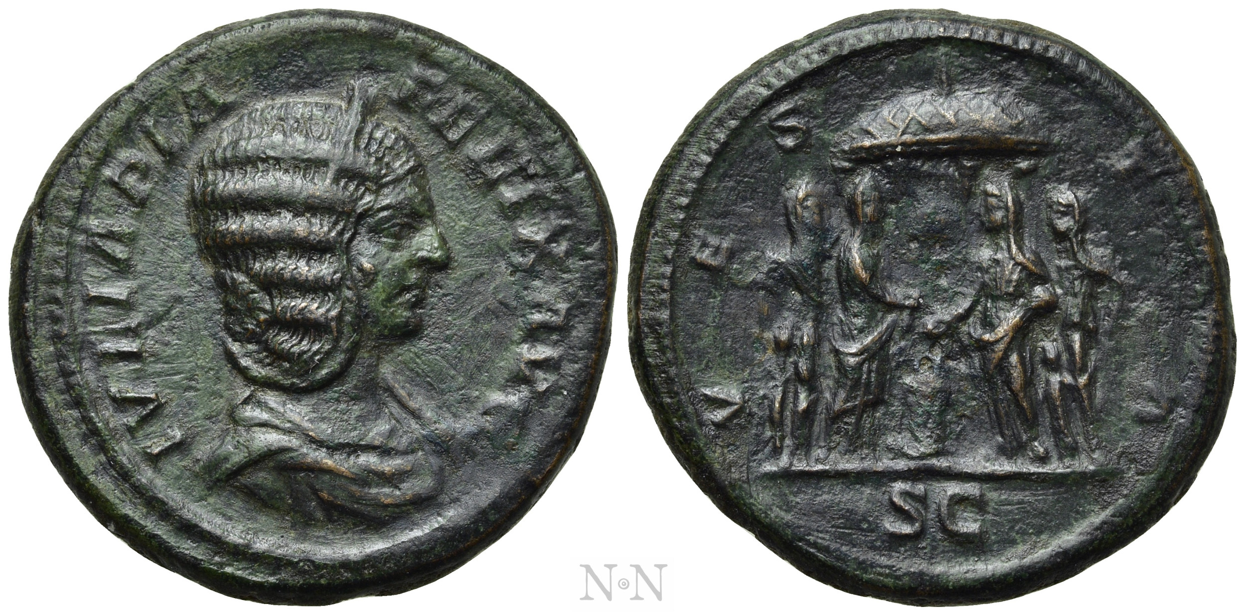 JULIA DOMNA (Augusta, 193-211). As. Rome. | Roman Imperial Coins