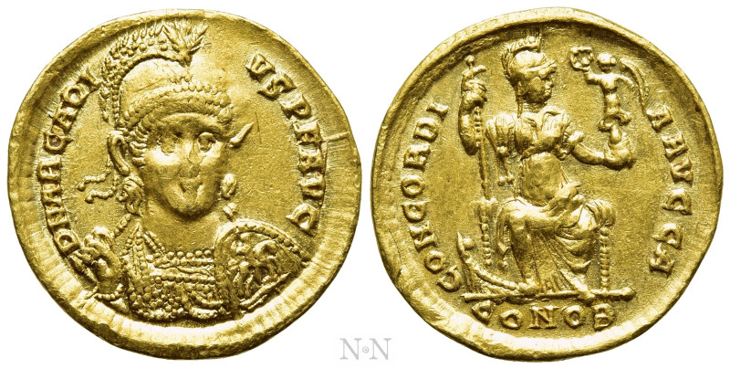 ARCADIUS (383-408). GOLD Solidus. Constantinople. | Roman Imperial Coins