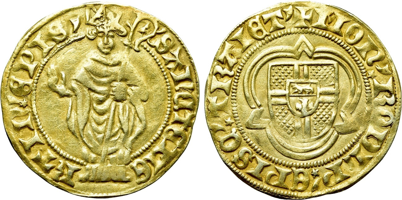 NETHERLANDS. Utrecht. Rudolf van Diepholt (1430-1455). GOLD ...