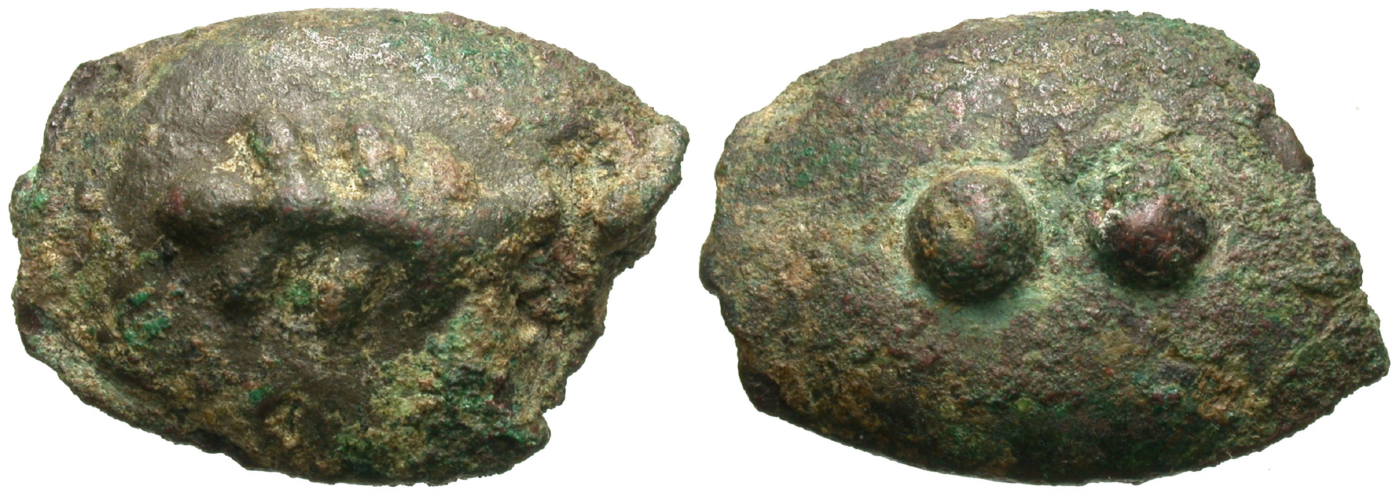 Umbria or Etruria. Æ Aes Grave Sextans. Club / Two Pellets. | Roman ...