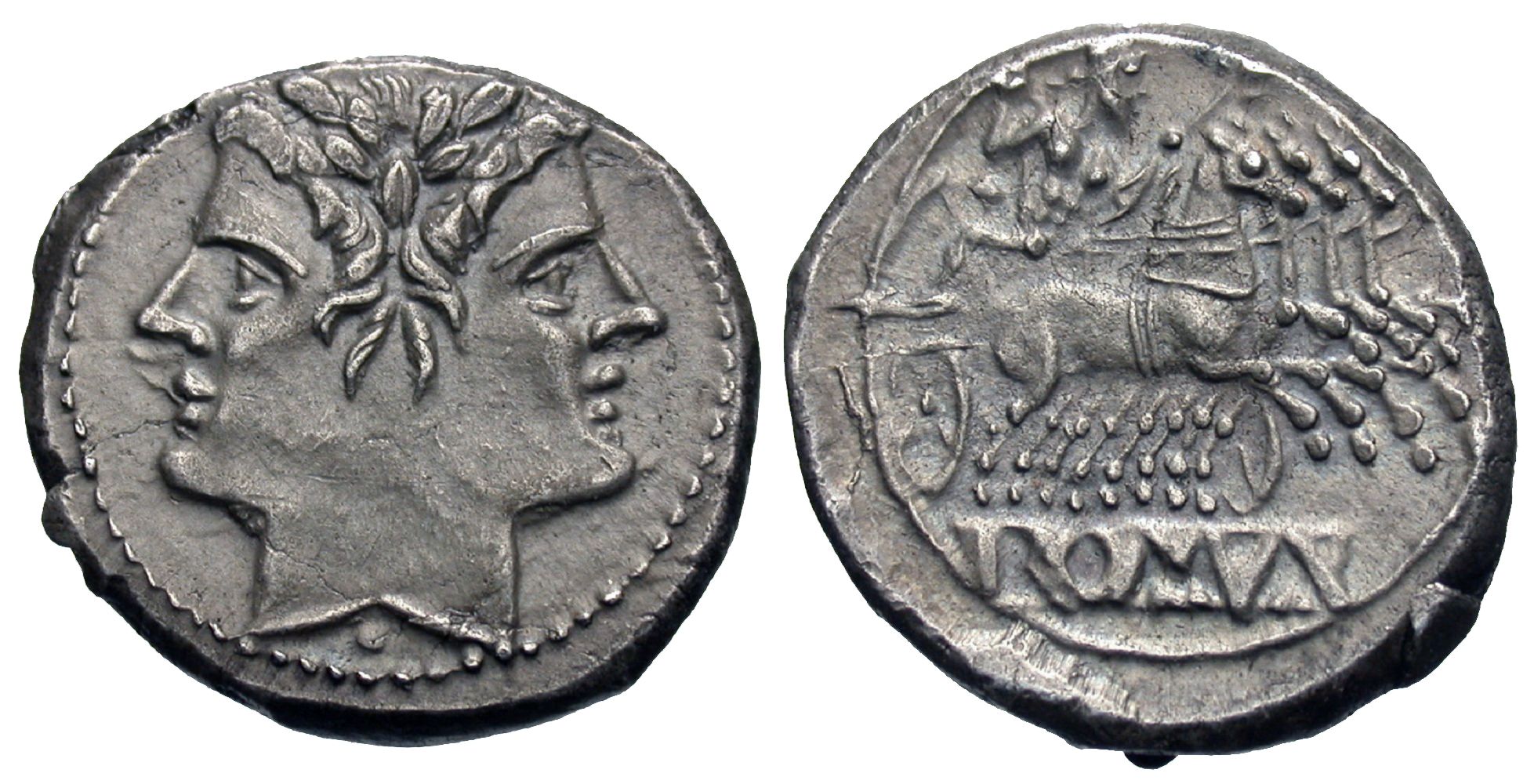 Roman Republic. Anonymous. AR Quadrigatus - Didrachm. | Roman ...