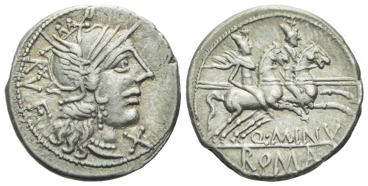 Roman Republic. AR Denarius. Q. Minucius Rufus. | Roman Republican Coins