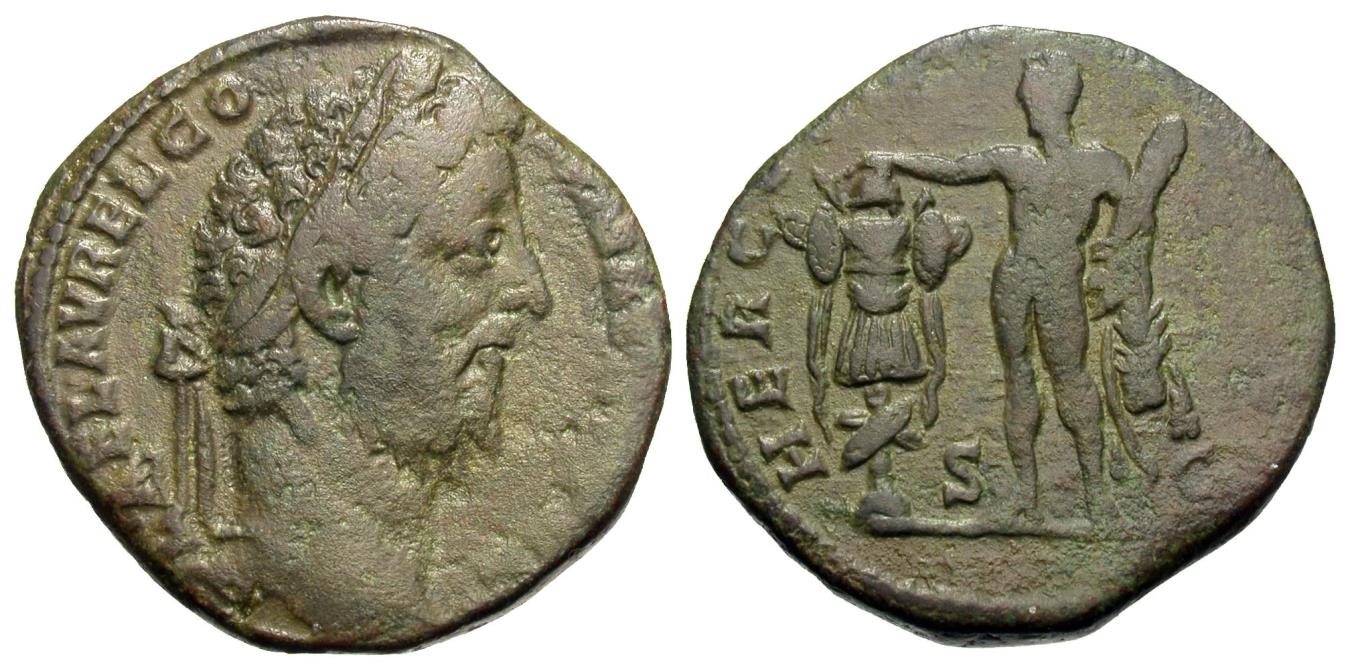 Commodus. Æ Sestertius. Commodus as Hercules. | Roman Imperial Coins
