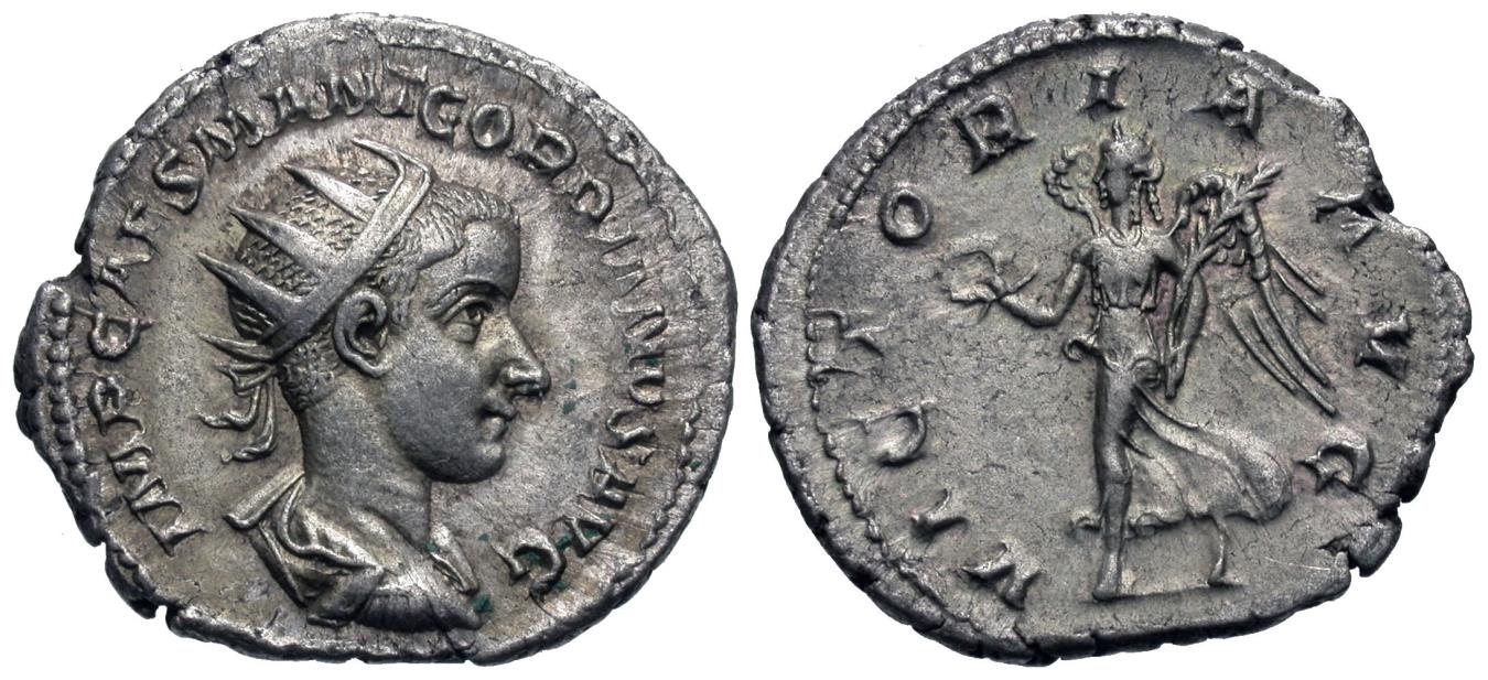Gordian III. AR Antoninianus. Victory. | Roman Imperial Coins