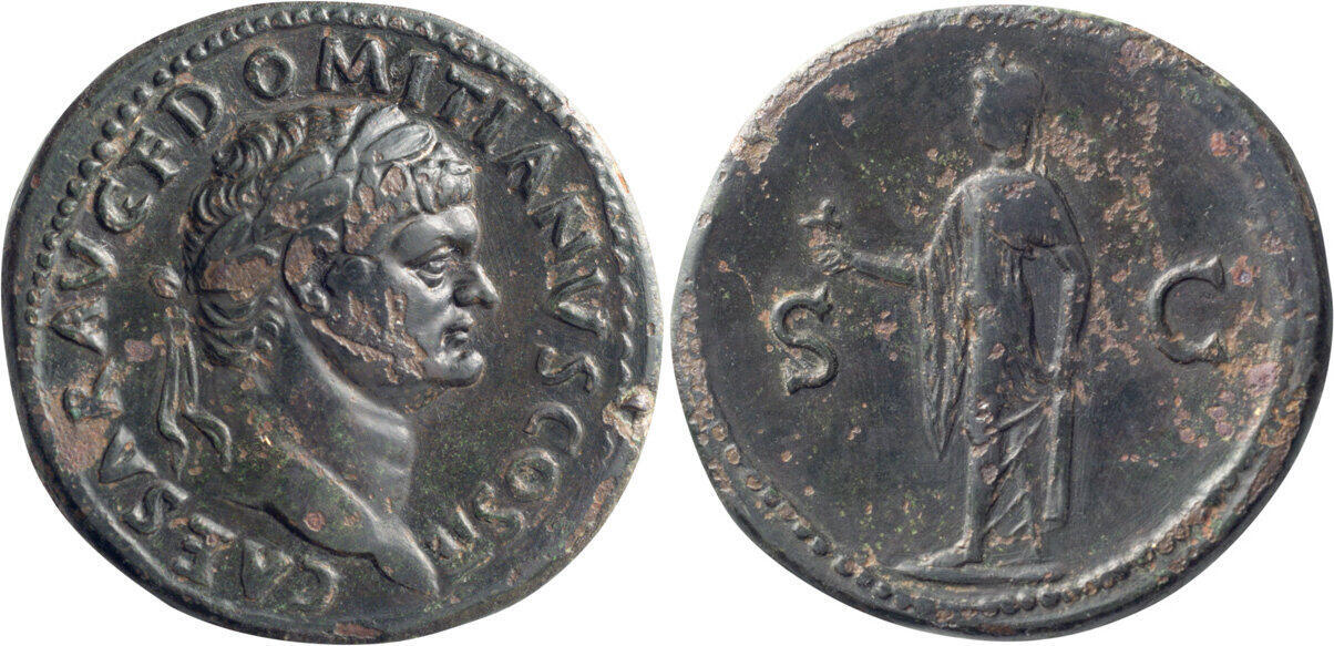 Domitian, as Caesar. Æ Sestertius. Spes. | Roman Imperial Coins