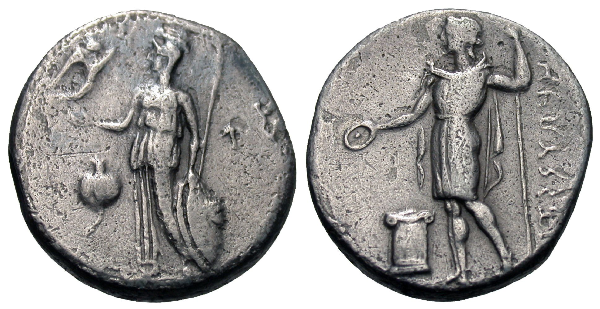Pamphylia, Side. AR Stater. Athena / Apollo. | Greek Coins