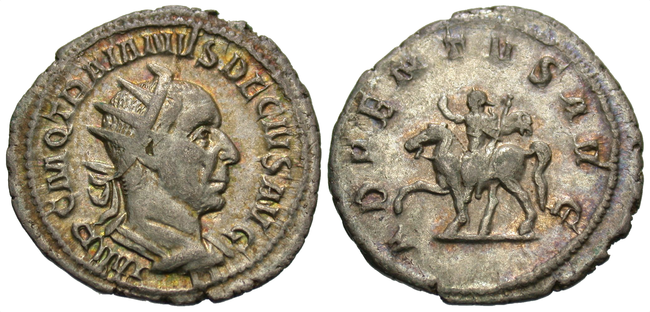 Trajan Decius. AR Antoninianus. Emperor On Horseback. | Roman Imperial ...