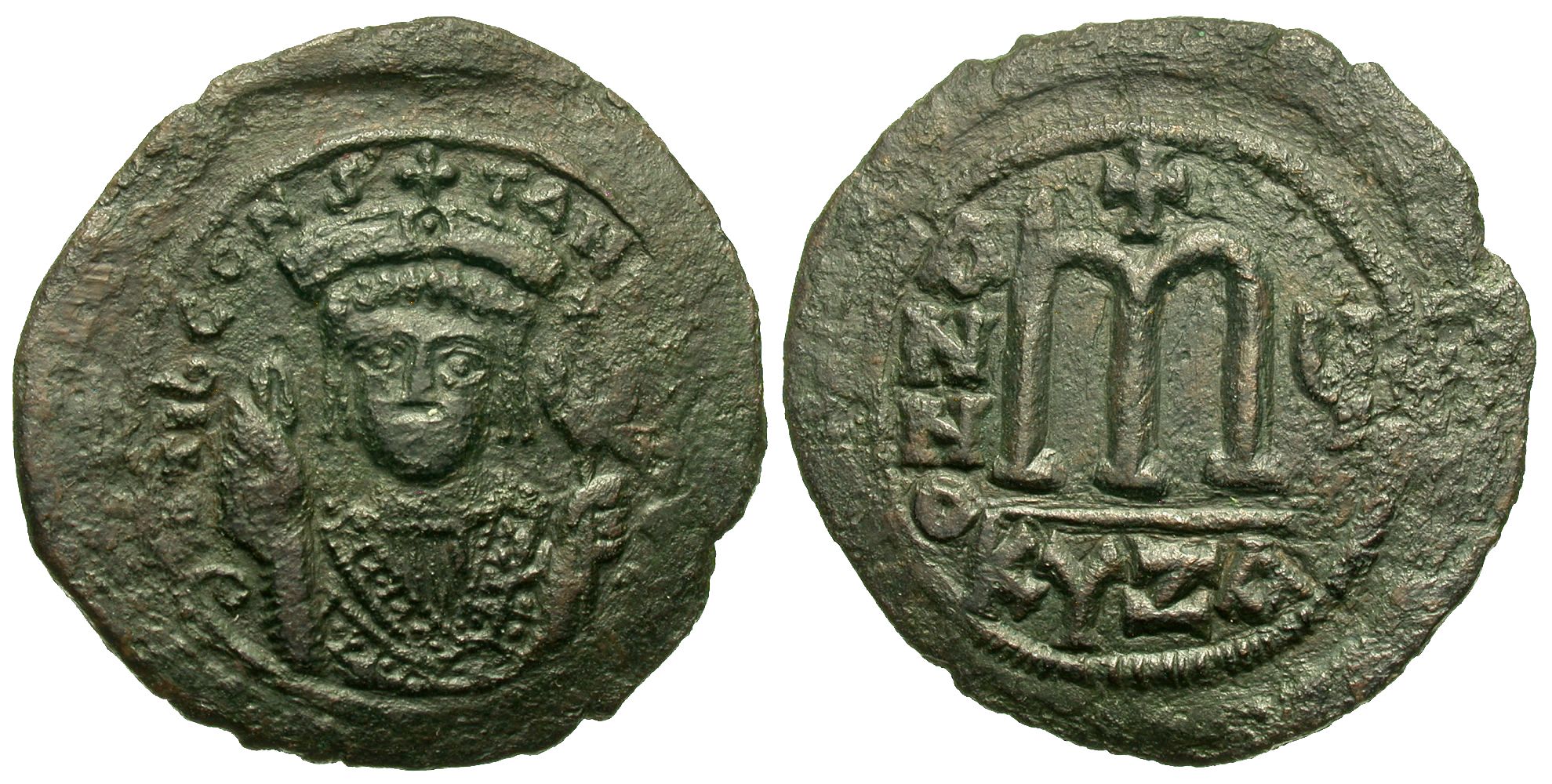 Byzantine Empire. Tiberius II Constantine. Æ Follis. Cyzicus Mint.