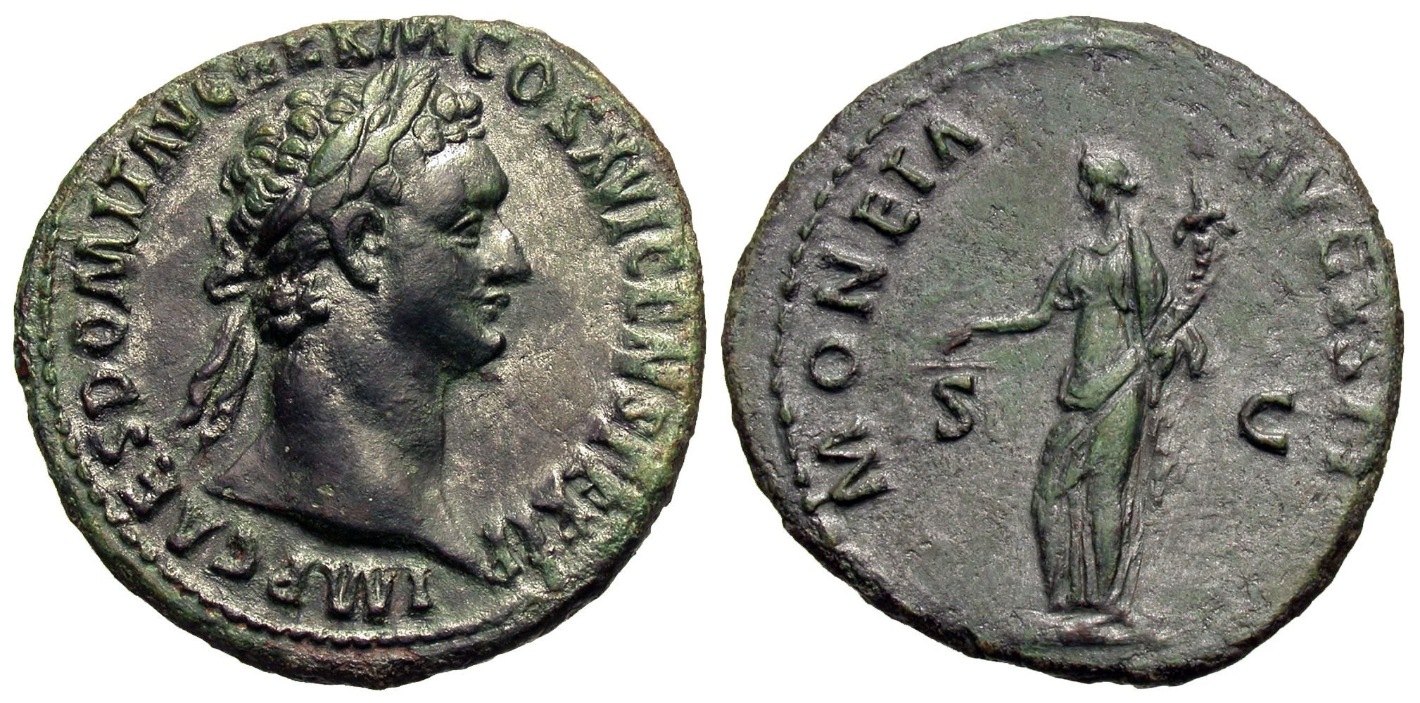 Domitian. Æ As. Moneta. | Roman Imperial Coins