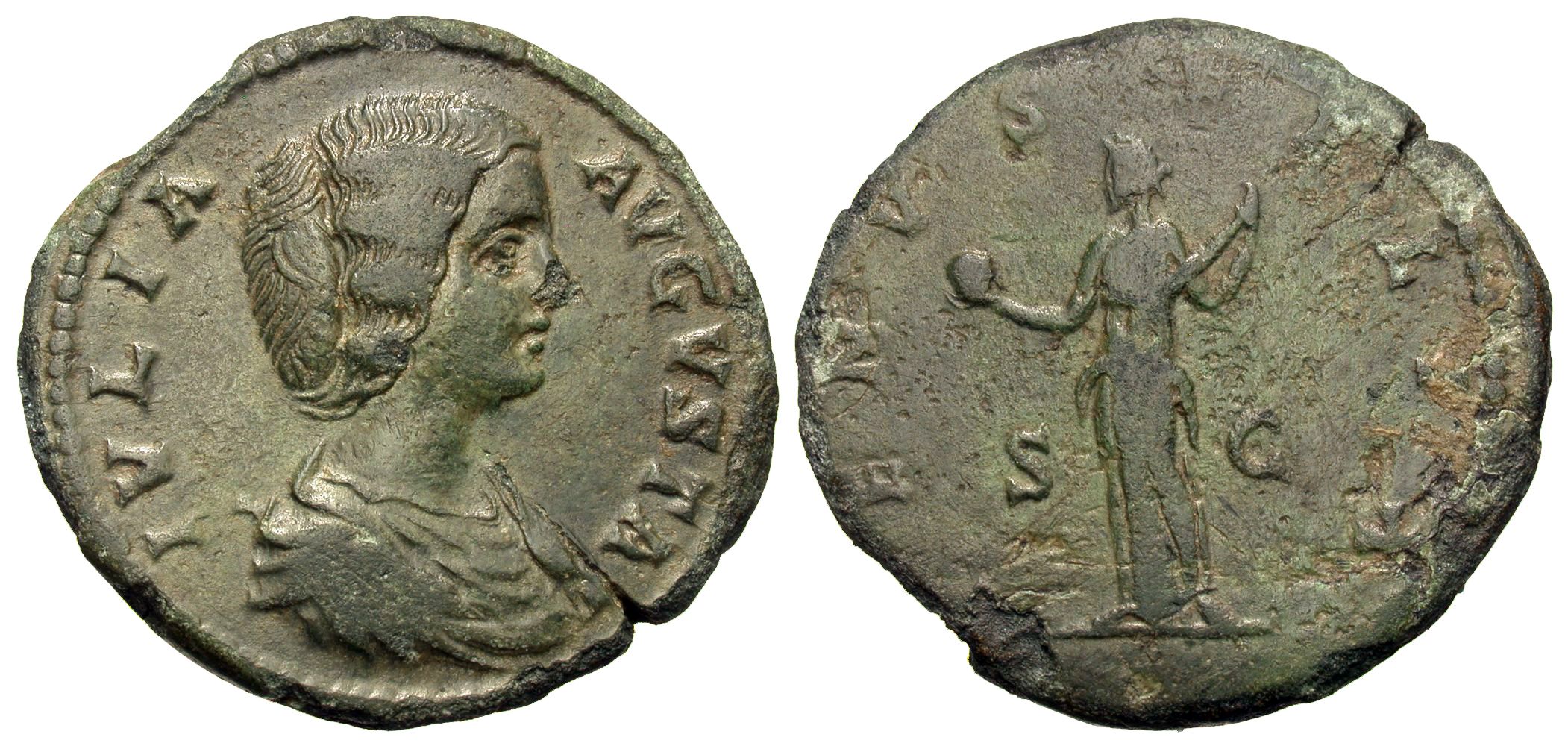 Julia Domna. Æ Sestertius. Venus. Ex CNG, 1993. | Roman Imperial Coins