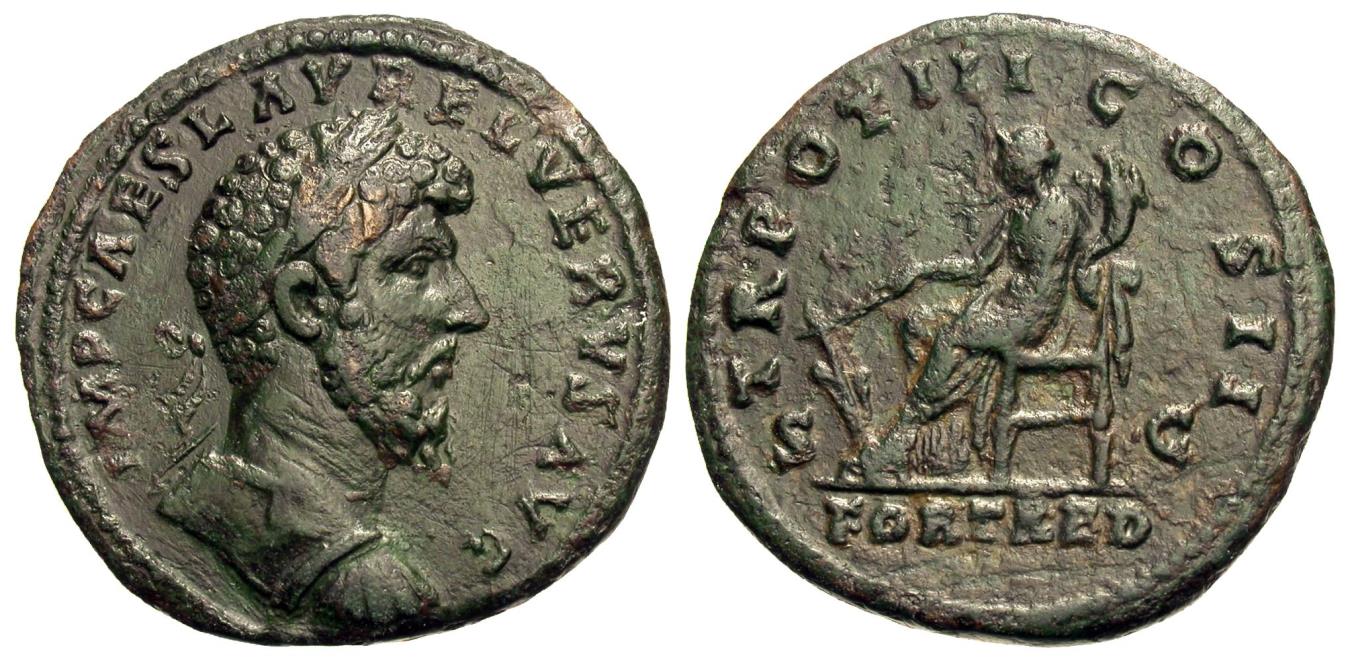 Lucius Verus. Æ Sestertius. Fortuna. | Roman Imperial Coins