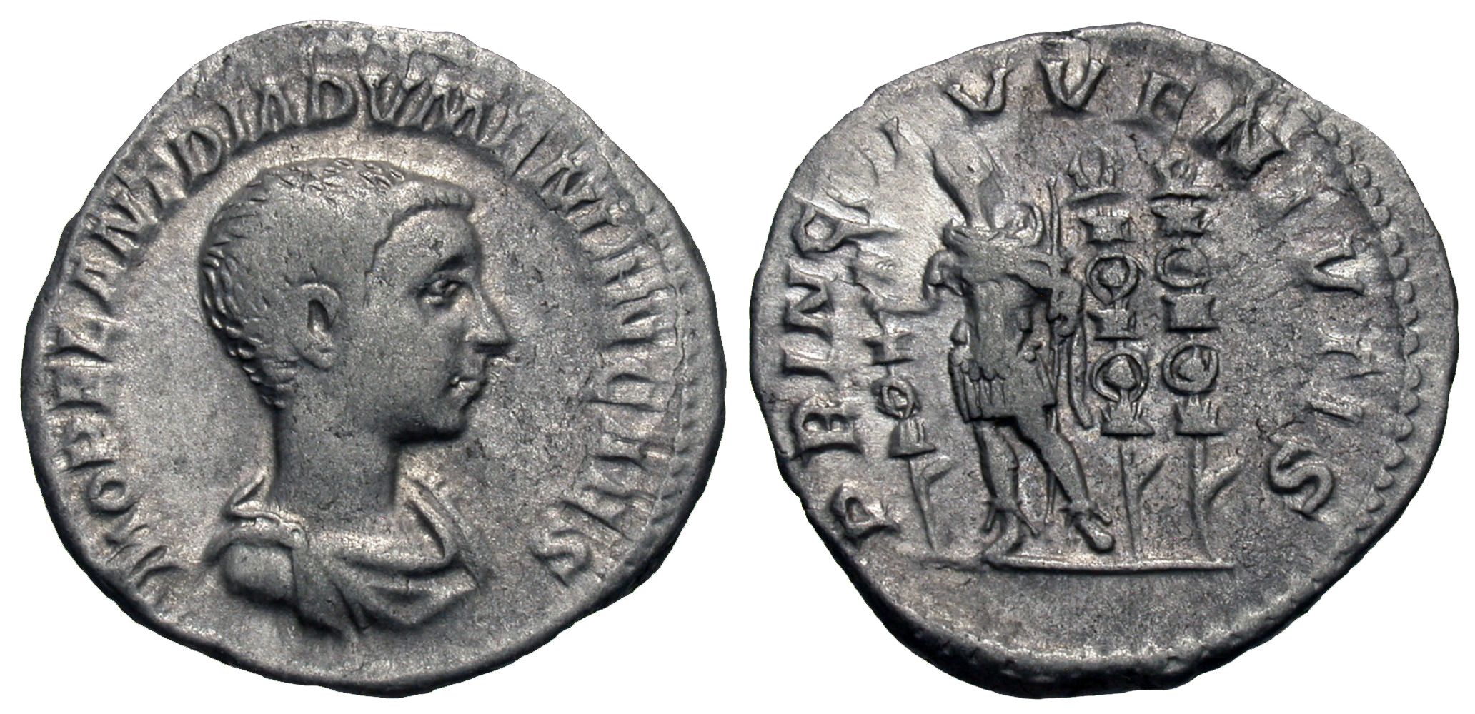 Diadumenian, as Caesar. AR Denarius. | Roman Imperial Coins