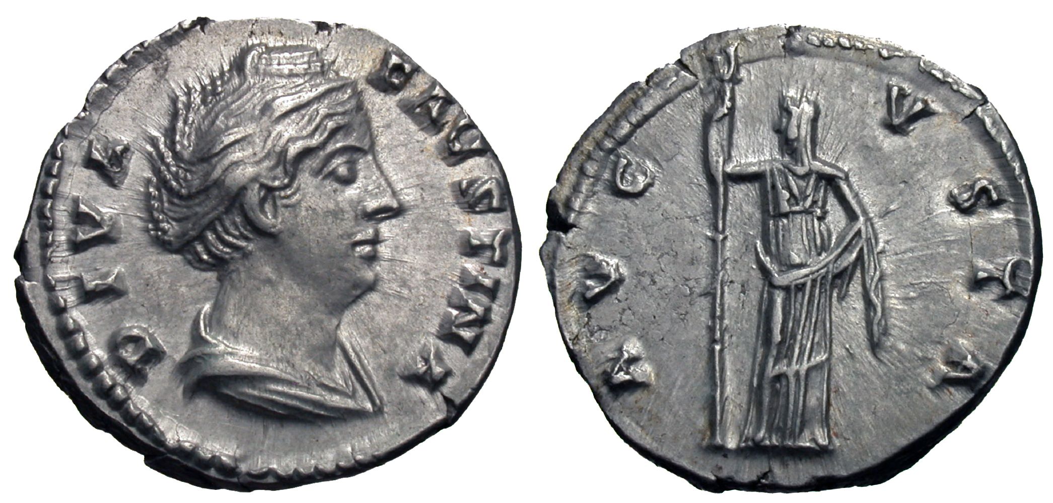 Diva Faustina I. AR Denarius. Ceres. | Roman Imperial Coins