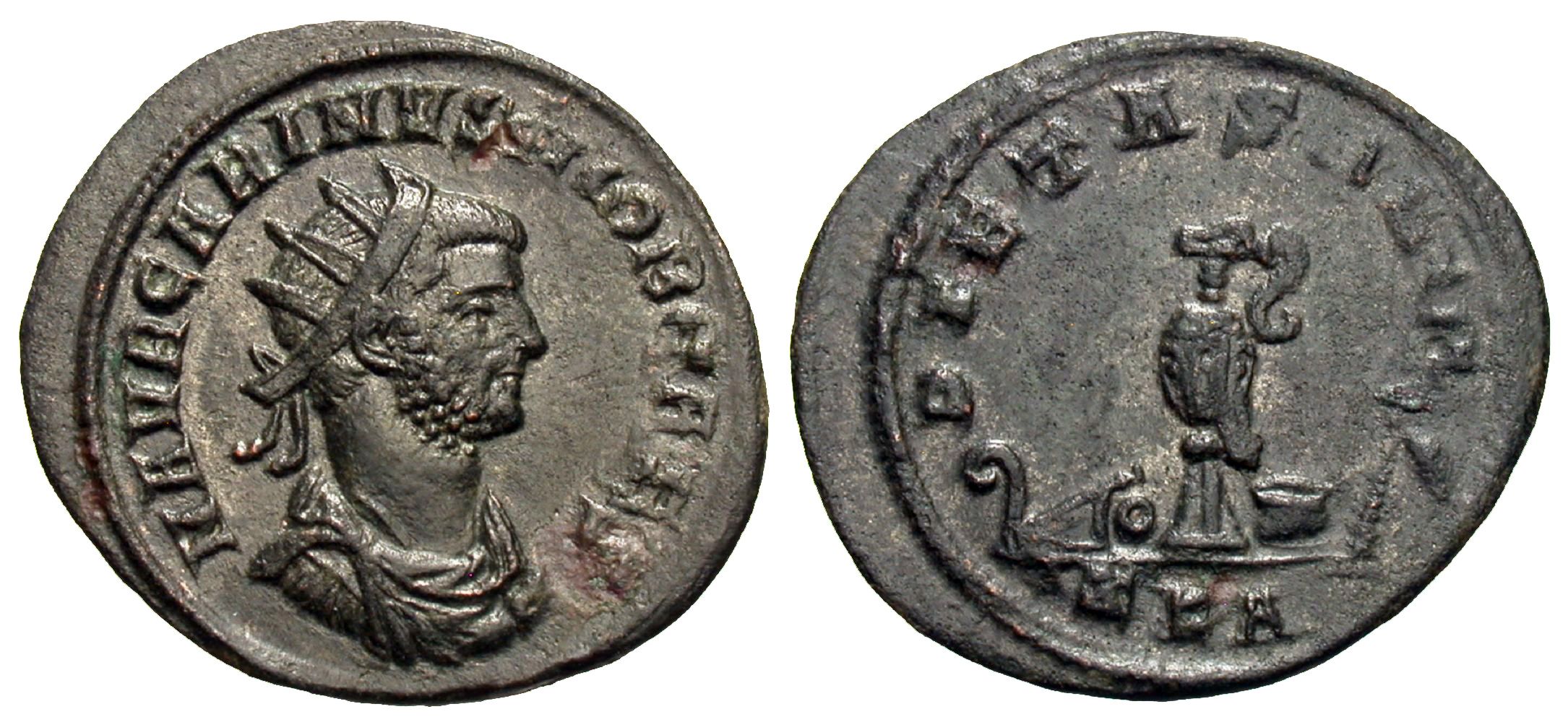 Carinus, as Caesar. Antoninianus. Pontifical Implements. | Roman ...