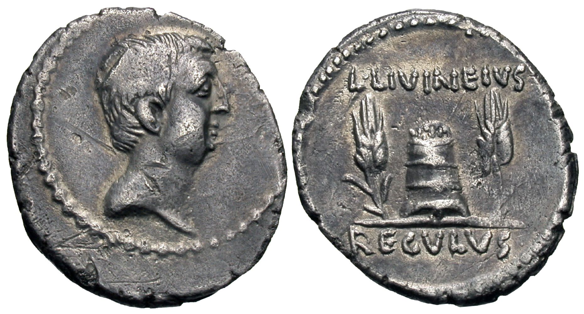 Roman Imperatorial. L. Livineius Regulus. AR Denarius. | Roman ...