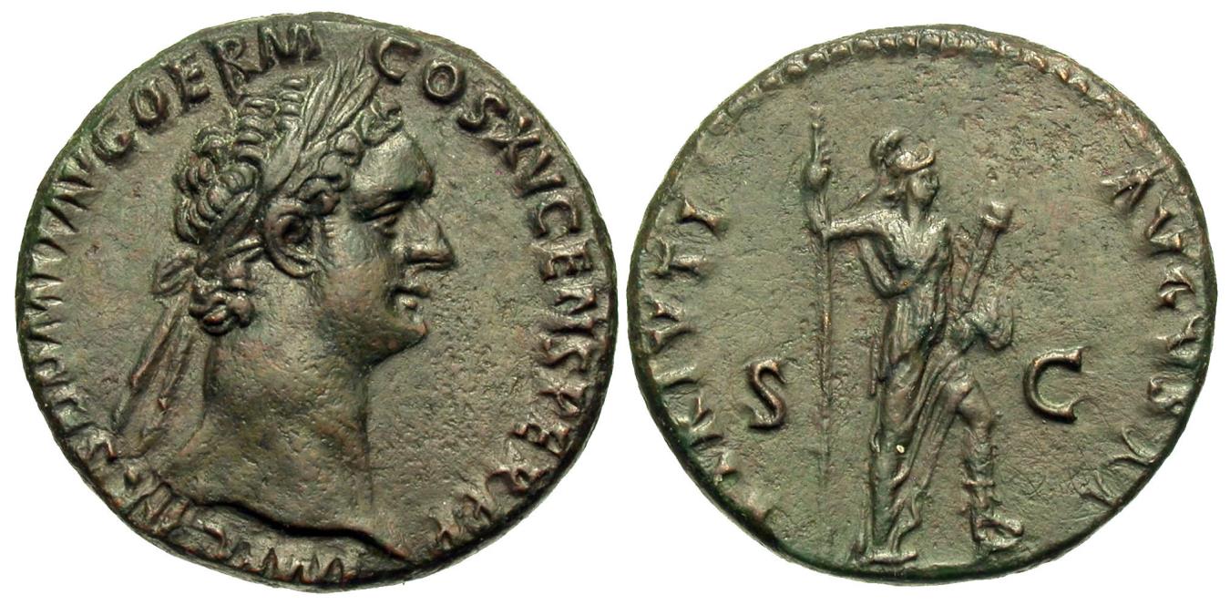 Domitian. Æ As. Virtus. | Roman Imperial Coins