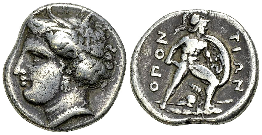 Lokris, Lokri Opuntii. AR Stater. Demeter / Ajax. | Greek Coins