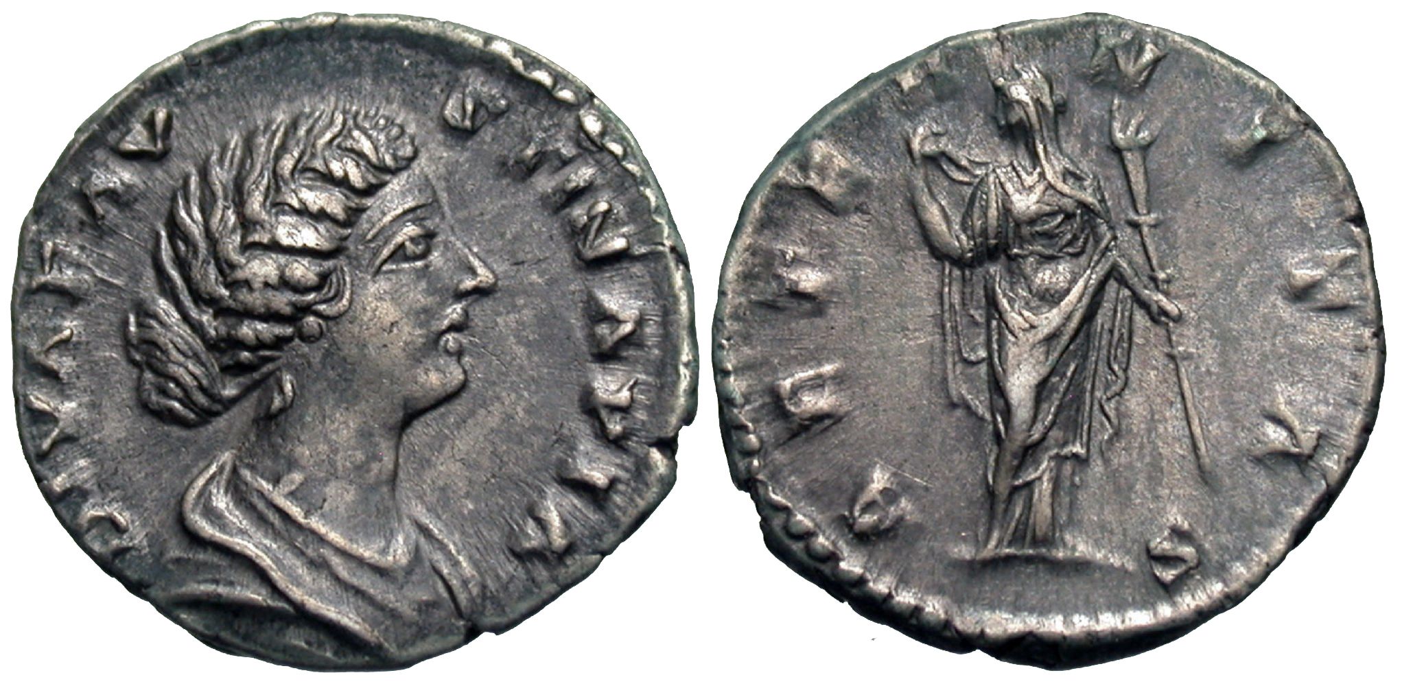 Diva Faustina II. AR Denarius. Aeternitas. | Roman Imperial Coins