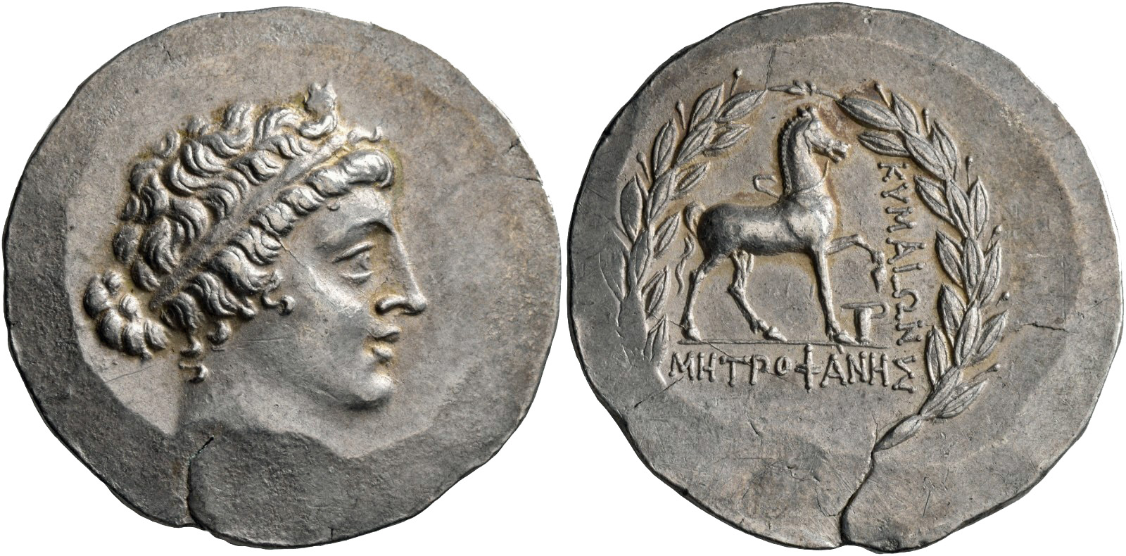 Aeolis, Kyme. AR Tetradrachm. Amazon Kyme / Horse Prancing. | Greek Coins