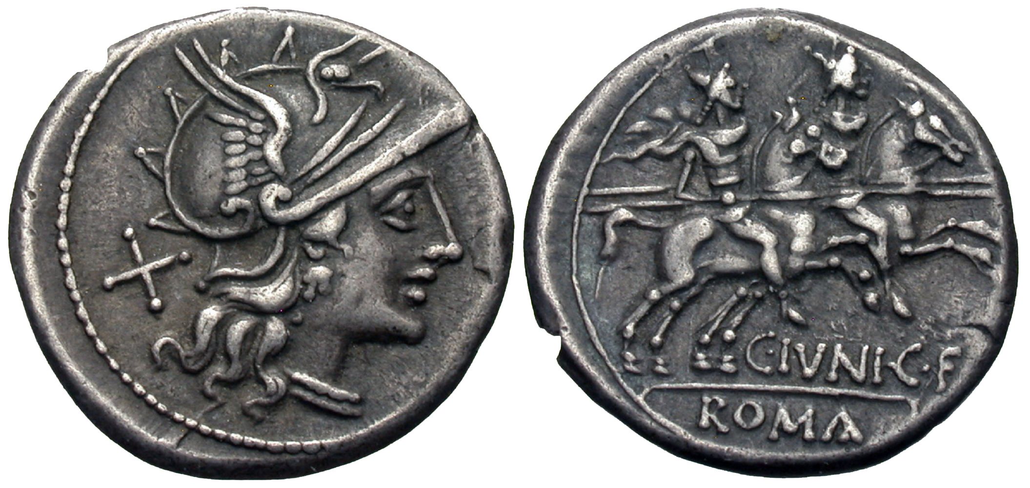 Roman Republic. C. Junius C.f. AR Denarius. | Roman Republican Coins