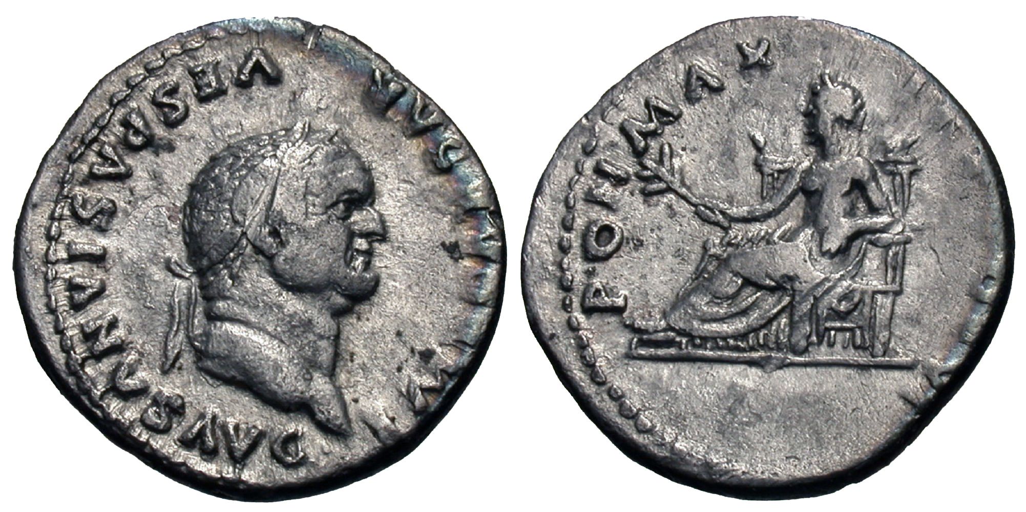 Vespasian. AR Denarius. Pax. | Roman Imperial Coins